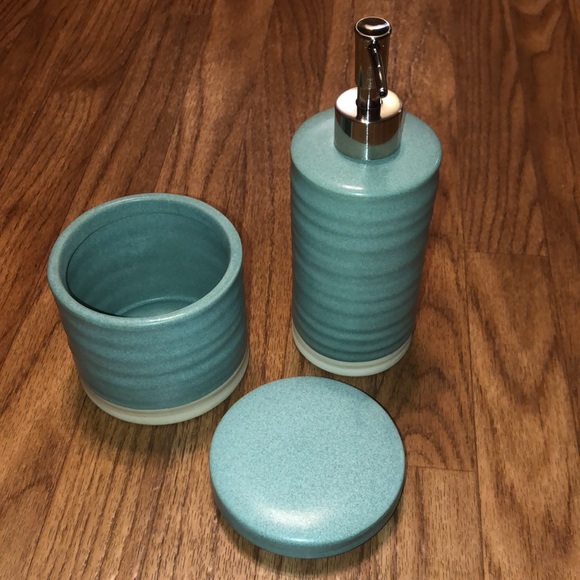 Threshold | Bath | Threshold Soap Dispenser And Canister Set Light Blue ...